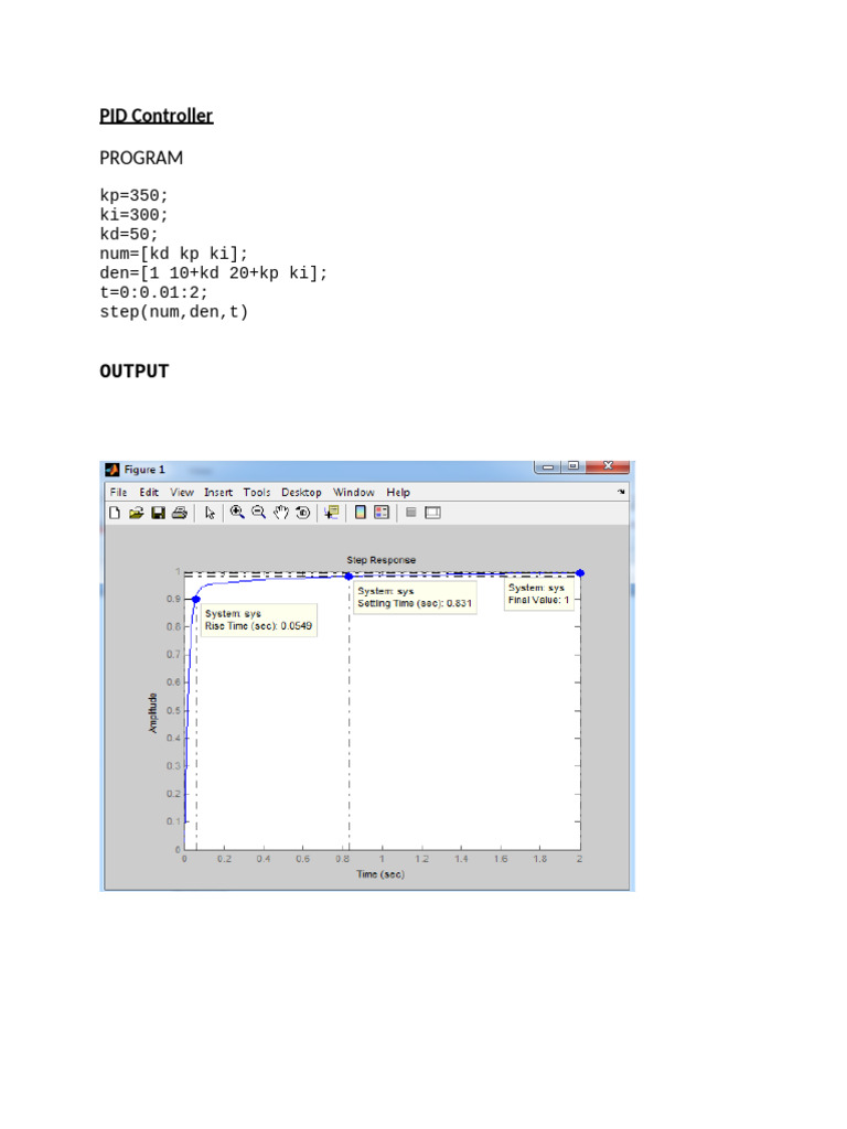 Controller Output | PDF