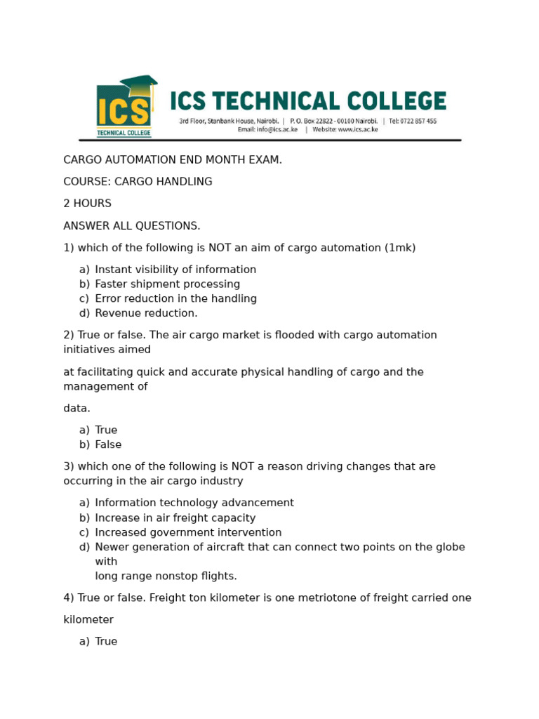 CARGO AUTOMATION | PDF | Cargo | Electronic Data Interchange