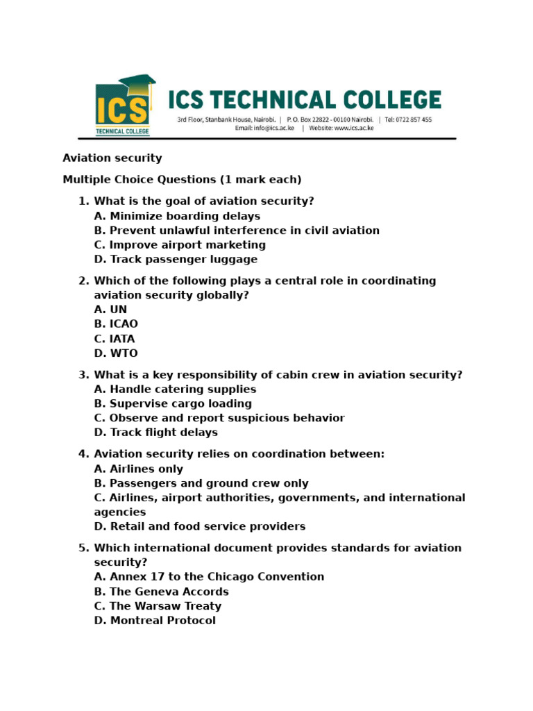 aviation security | PDF | Airport Security | Aviation