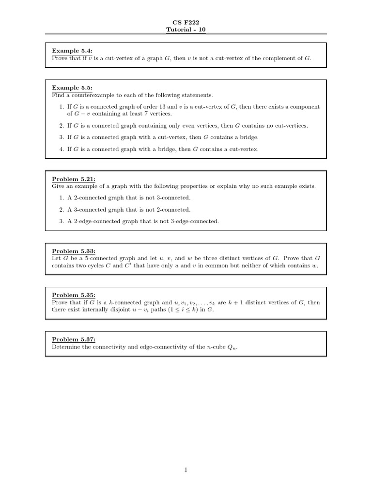 CS F222 Tutorial10 | PDF