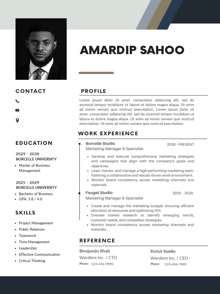 Black Modern Professional Resume | PDF