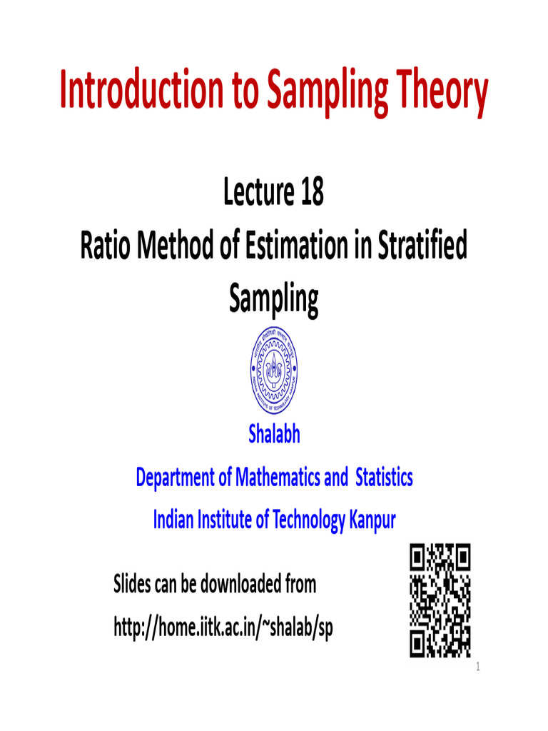Double Sampling Ratio Estimators | PDF | Sampling (Statistics) | Mean ...