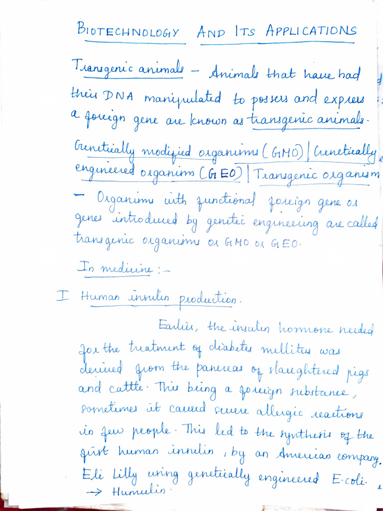 Biotechnologay and Its Applications | PDF