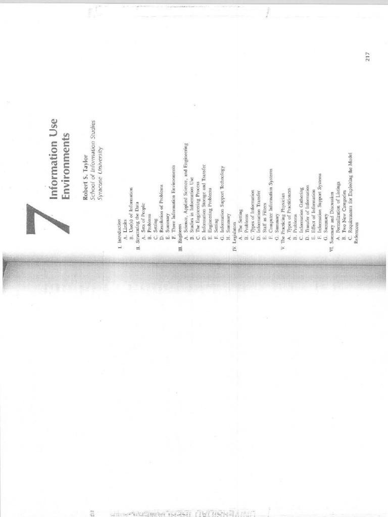 Information Use Environments - School of Information | PDF