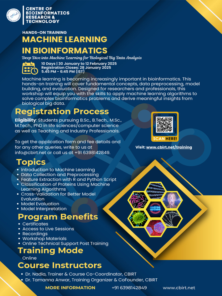Machine Learning in Bioinformatics 30 Jan 2025 | PDF