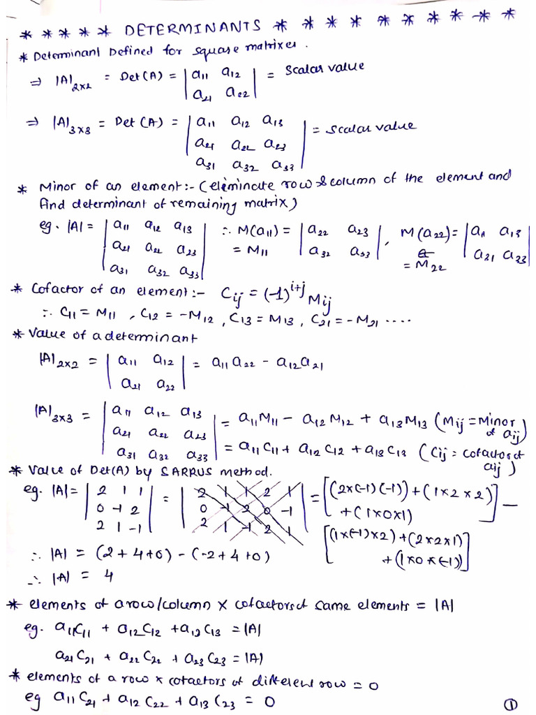 Determinants | PDF