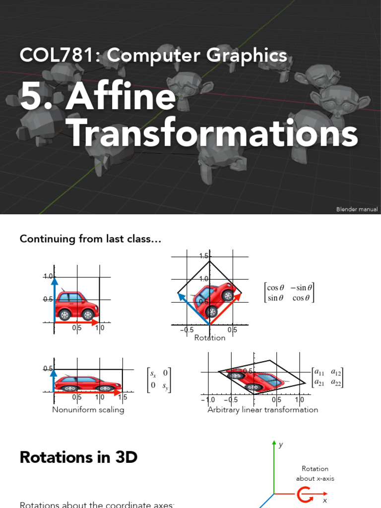 05-affine | PDF | Motion (Physics) | Classical Mechanics