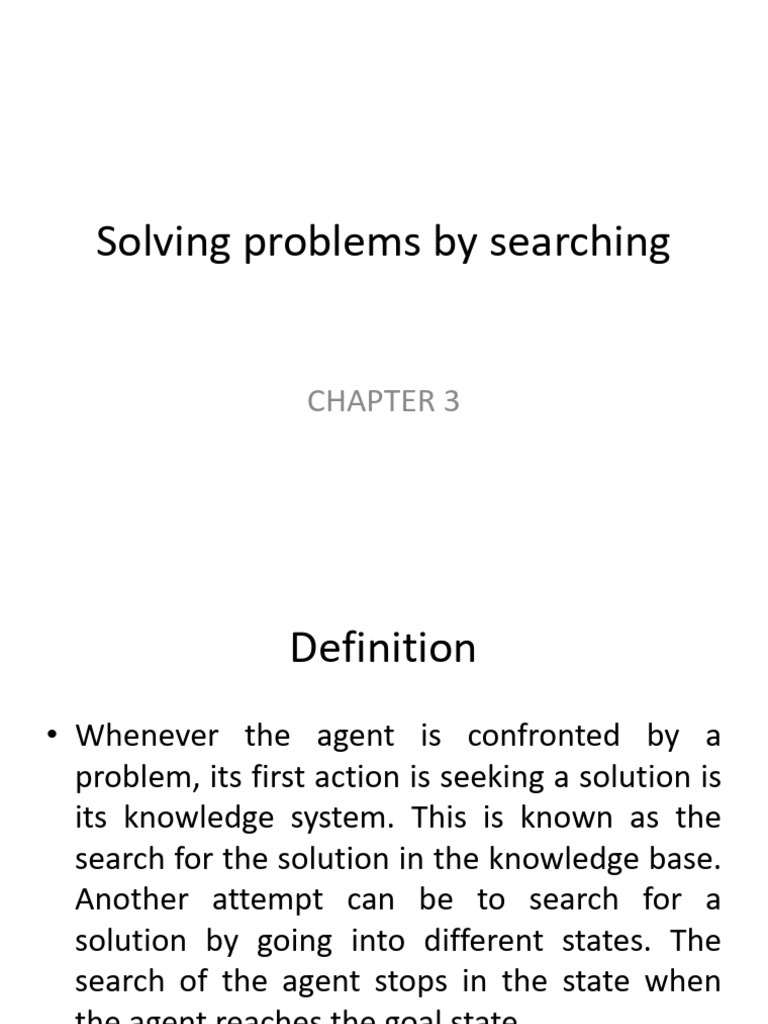 Module 3 Solving Problem by Searching | PDF | Algorithms | Algorithms ...