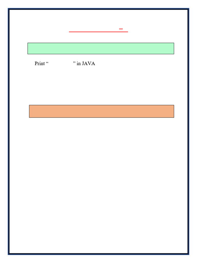 Java Basics: Print and Calculate Tasks | PDF