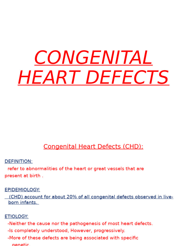 Understanding Congenital Heart Defects | PDF | Congenital Heart Defect ...