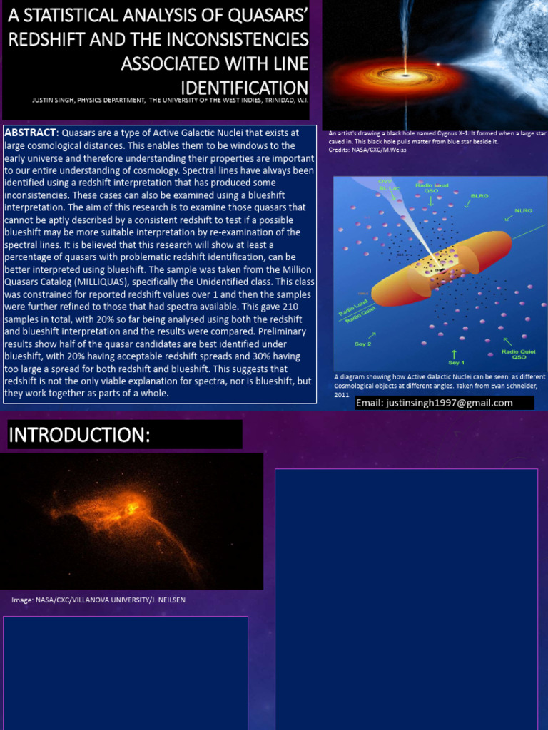Quasar Redshift vs. Blueshift Analysis | PDF | Redshift | Quasar