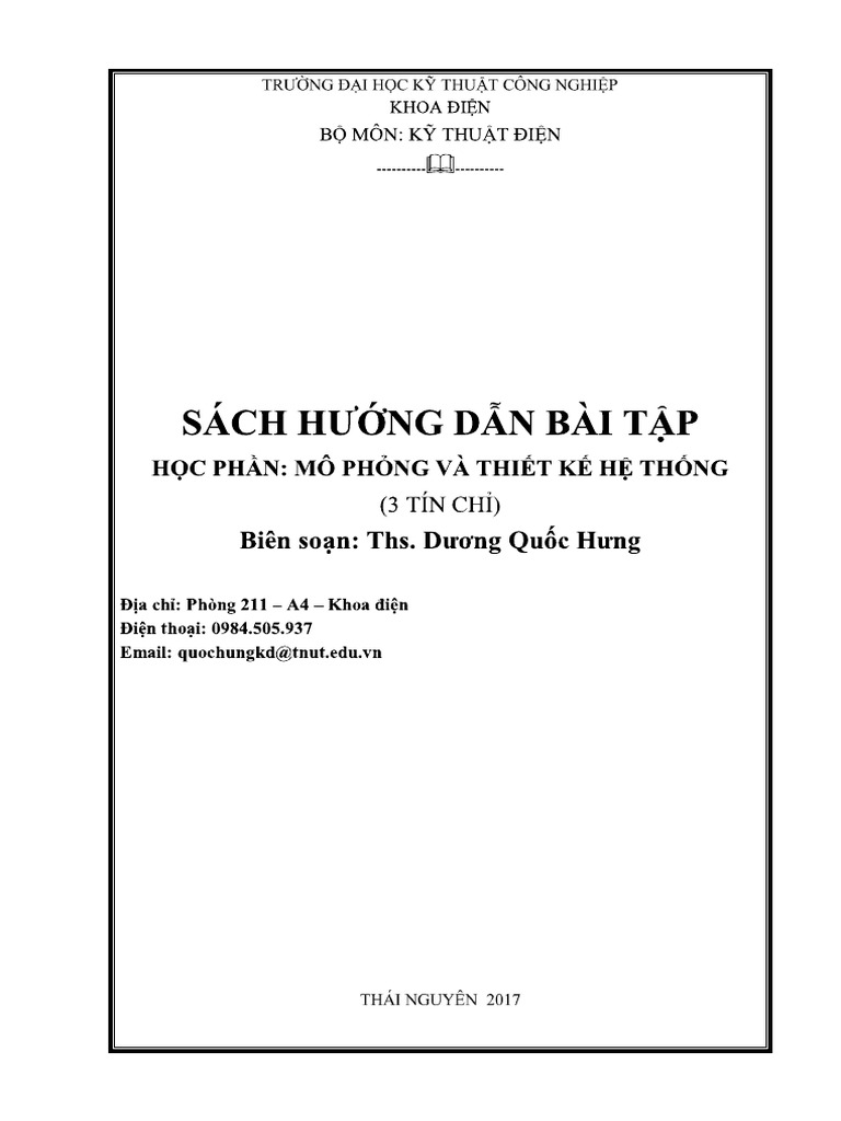 Sach HD Bai Tap Mo Phong - TKHT | PDF
