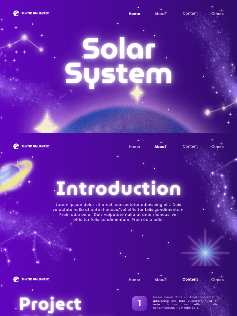 Purple and White Modern Solar System Presentation | PDF