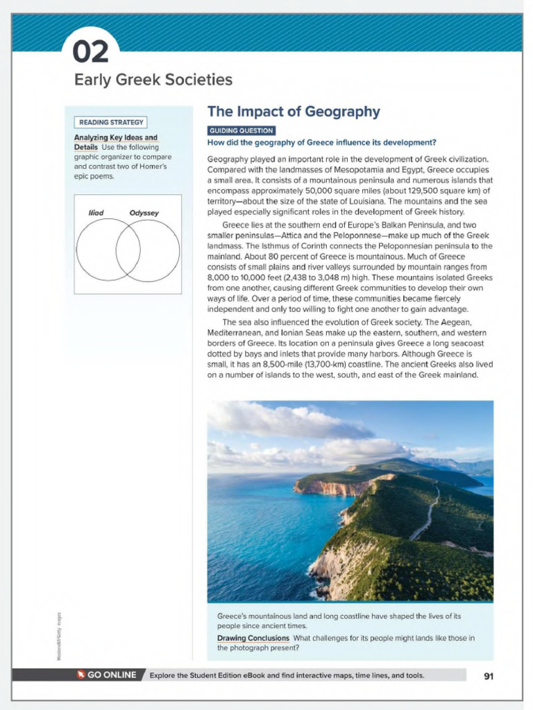 Geography's Role in Early Greek Societies | PDF | Mycenaean Greece | Homer
