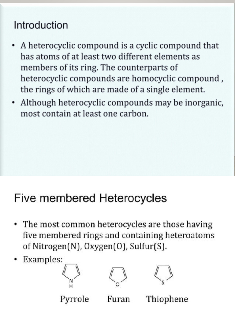 Heterocyclic Compound | PDF