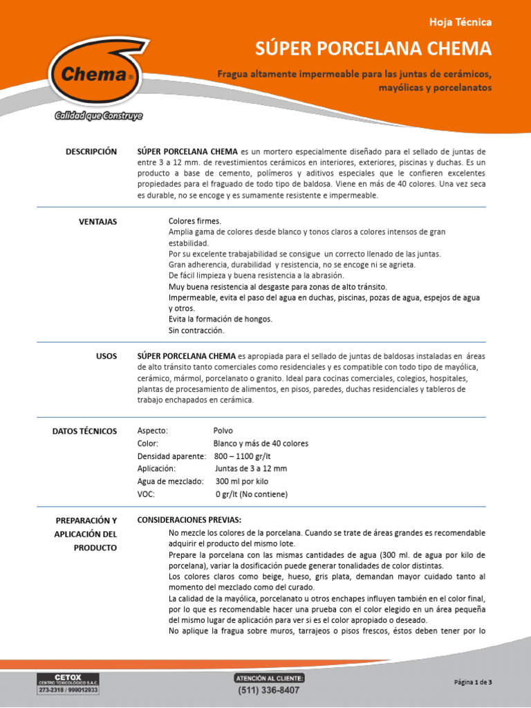 Super Porcelana Chema | PDF | Loseta | Materiales