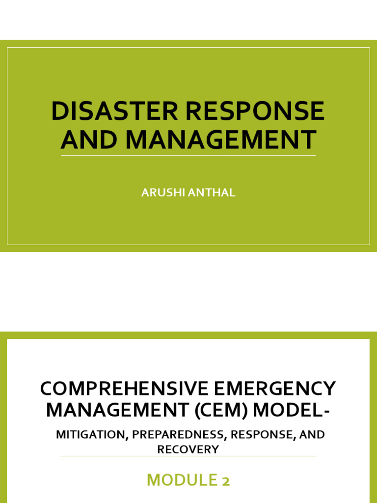 CEM Model: Disaster Management Overview | PDF