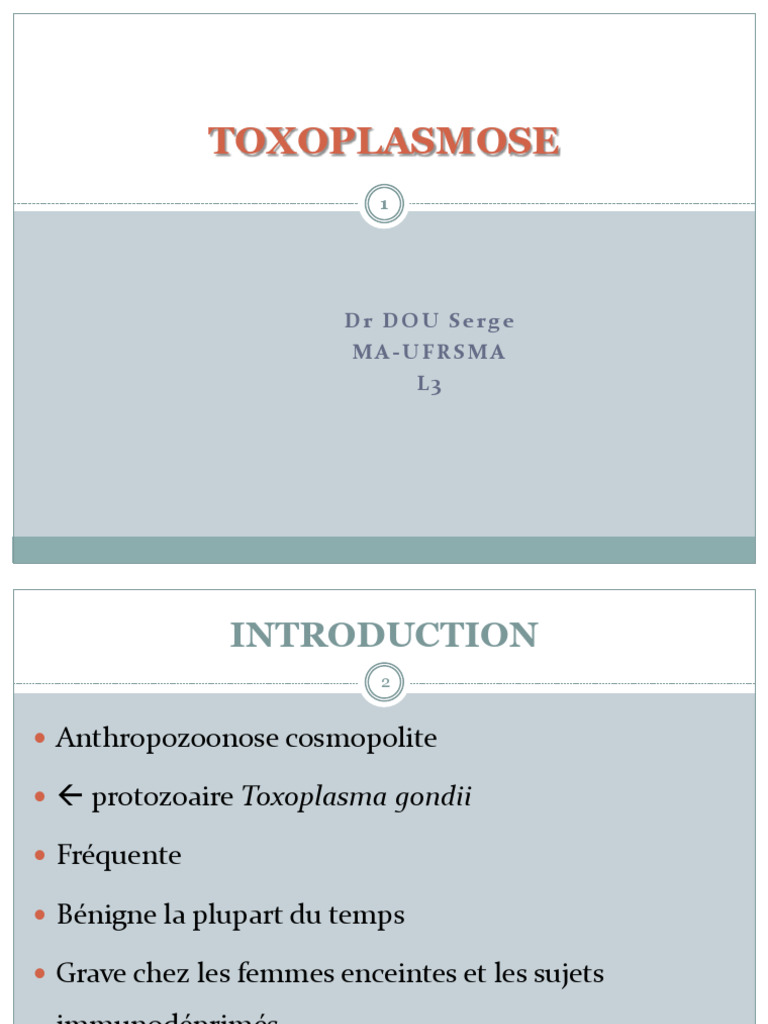 Toxoplasmose : Épidémiologie et Traitement | PDF | Sérologie ...