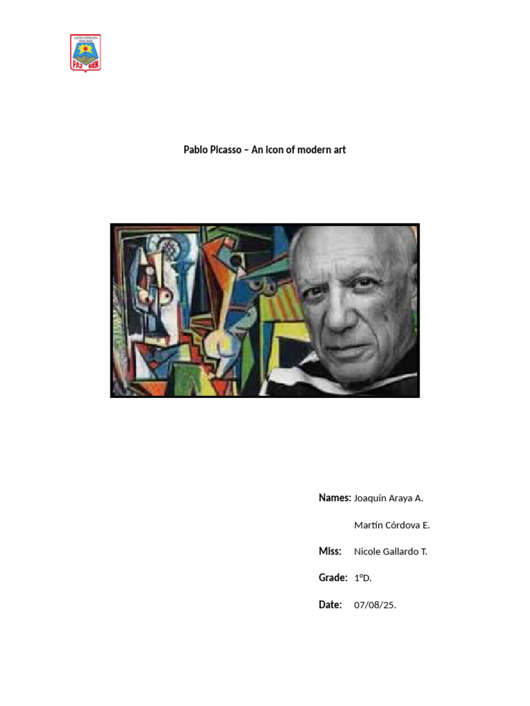 Pablo Picasso Bio Graf Í A | PDF