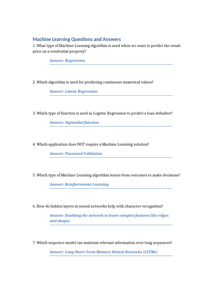 Machine Learning Algorithms Explained | PDF | Machine Learning ...
