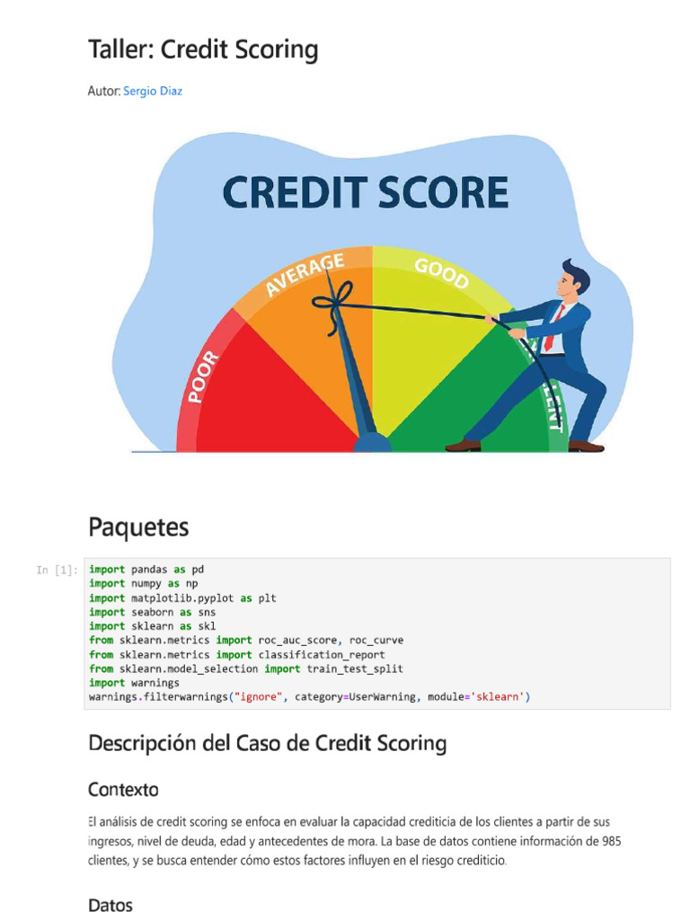 Python Credit Scoring | PDF | Python (lenguaje de programación) | Aprendizaje automático