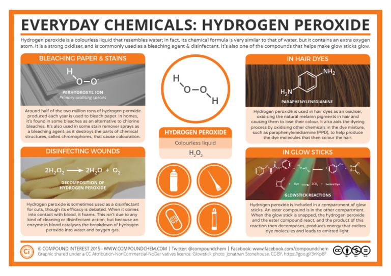 Everyday Chemicals - Hydrogen Peroxide | PDF | Hydrogen Peroxide | Bleach