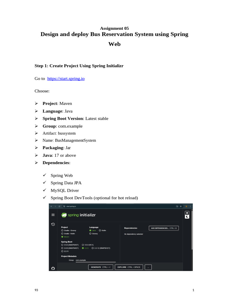 Bus Reservation System Assignment Updated | PDF | Data Management ...