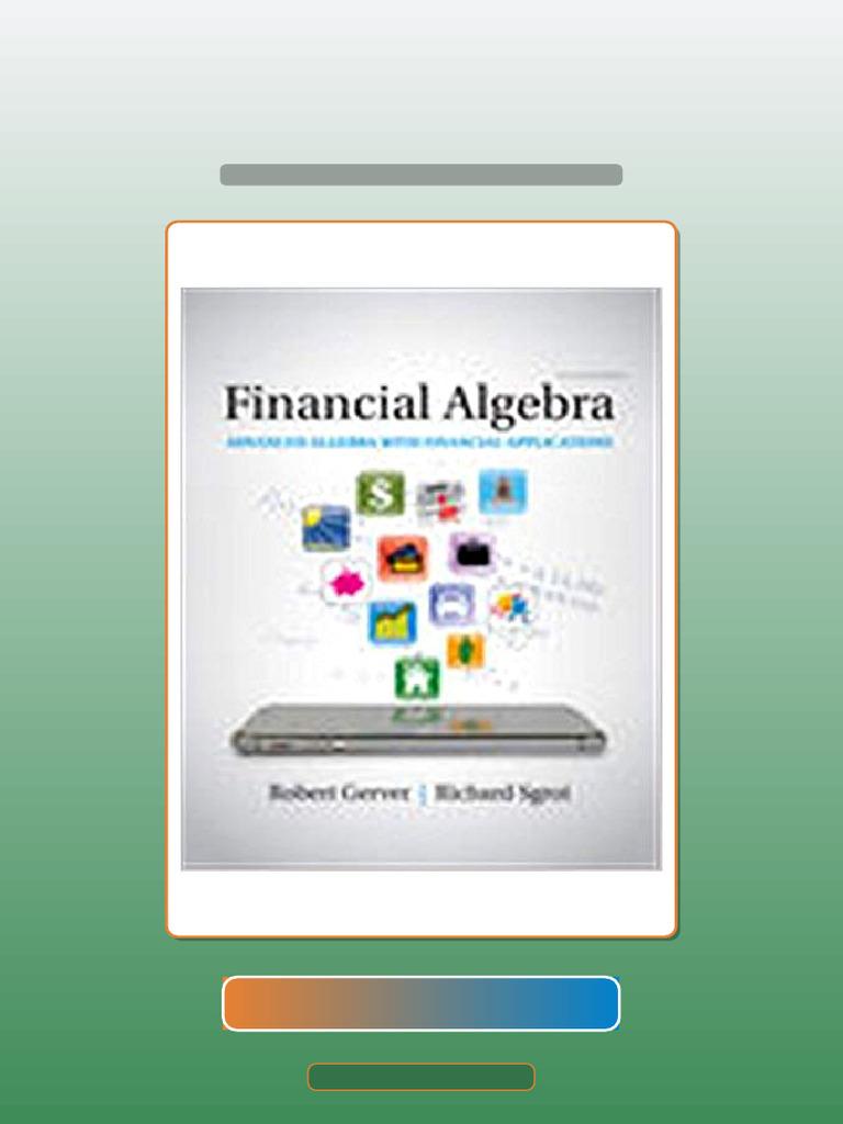 Financial Algebra Advanced Algebra With Financial Applications 2nd ...