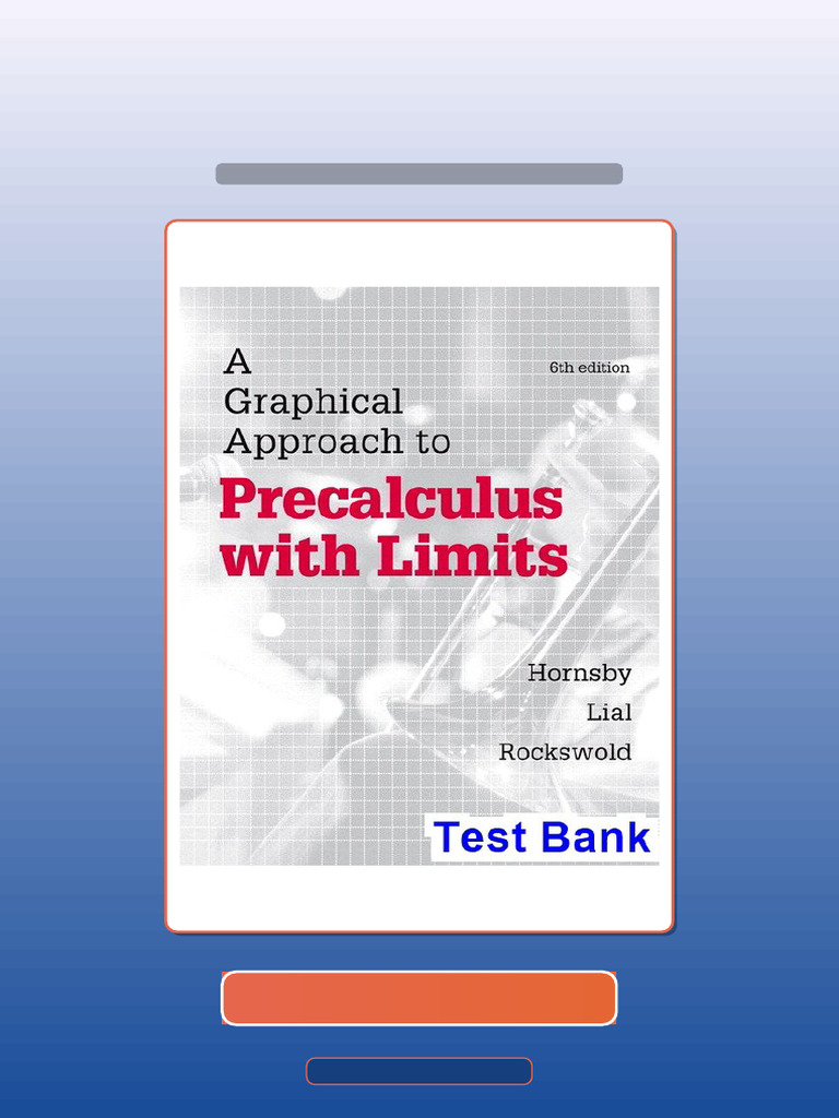Graphical Approach to Precalculus With Limits 6th Edition Hornsby eBook ...