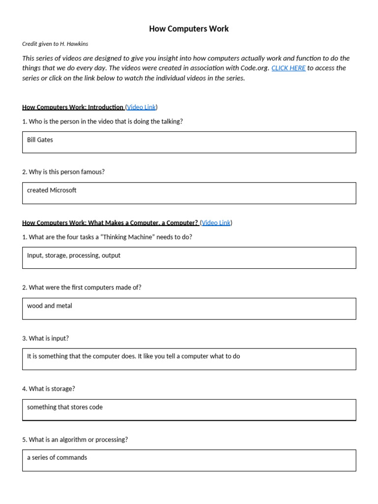 Rishik Kondugari - How Computers Work | PDF | Computer Hardware | Central Processing Unit