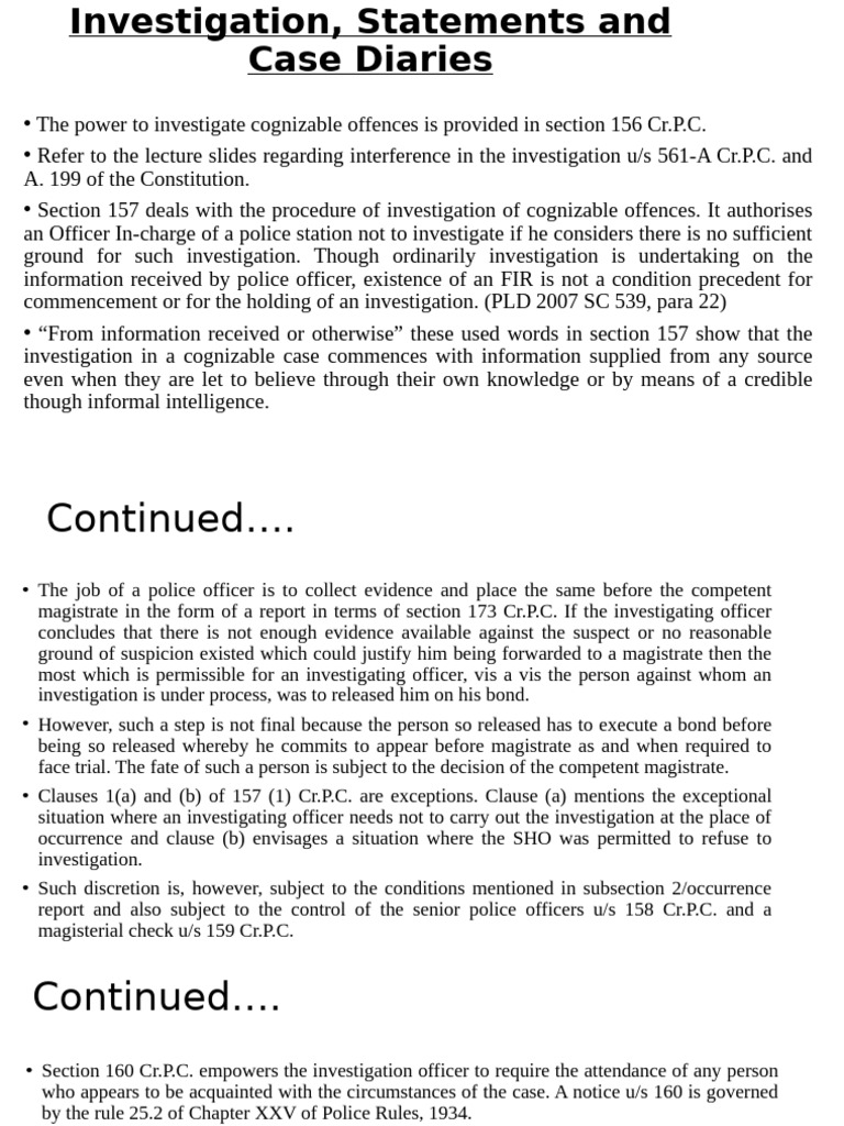 Criminal Investigation Procedures Overview | PDF | Bail | Arrest