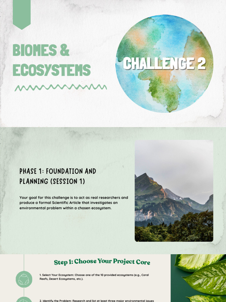 Ecosystem Research Project Guide | PDF