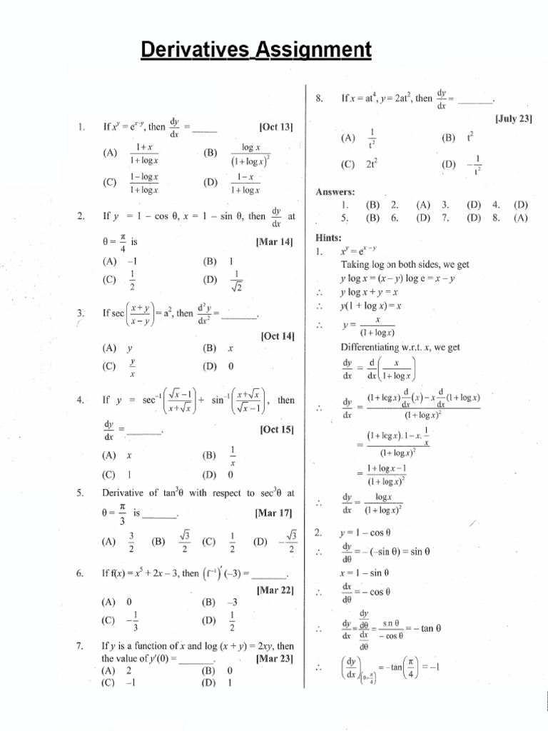 Derivatives Assignment | PDF