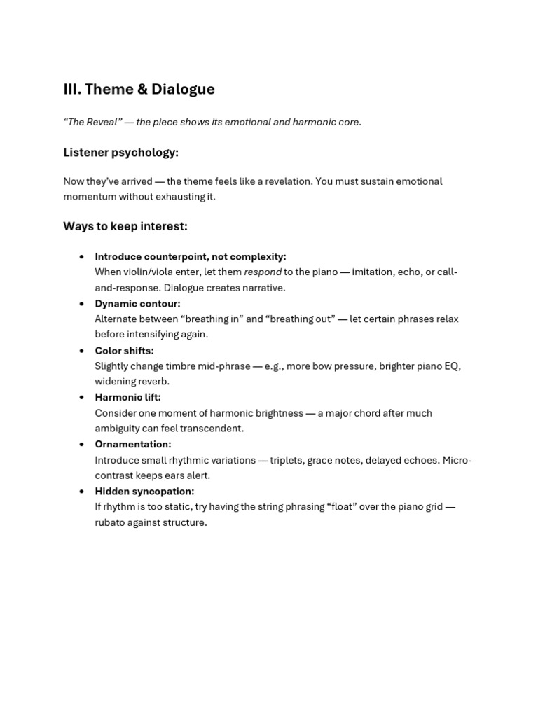 Enhancing Musical Themes & Dialogue | PDF