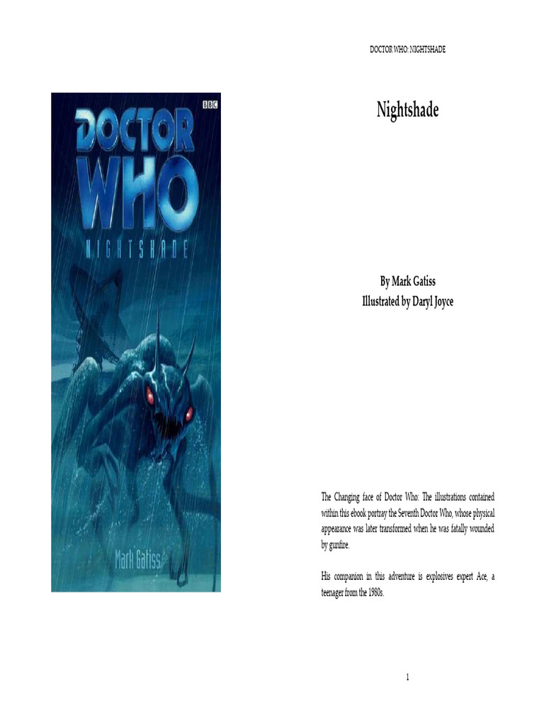 Doctor Who: Nightshade Overview | PDF