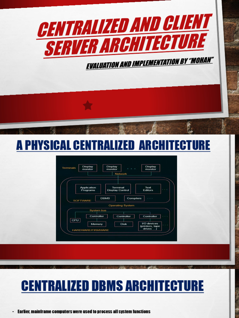 IDBMS Presentation ASS-1 | PDF | Databases | Client–Server Model