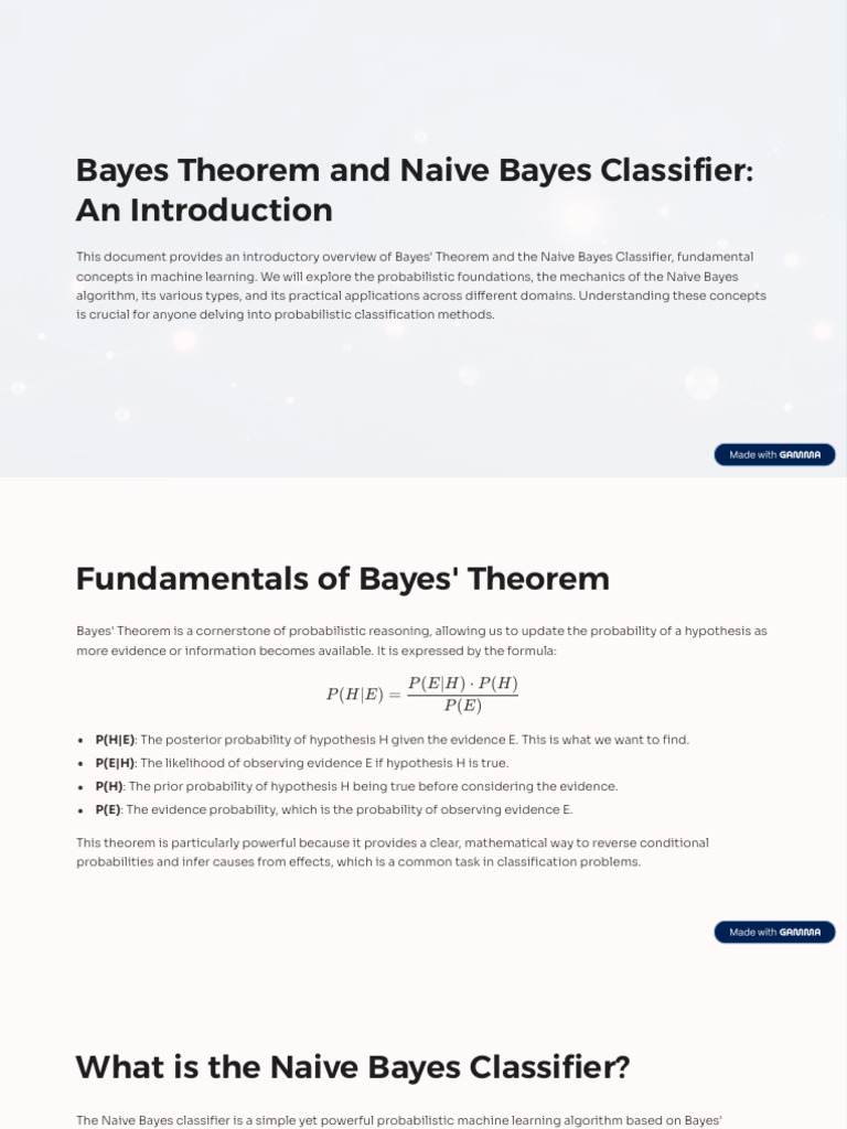 Bayes Theorem and Naive Bayes Classifier An Introduction | PDF | Statistical Classification ...
