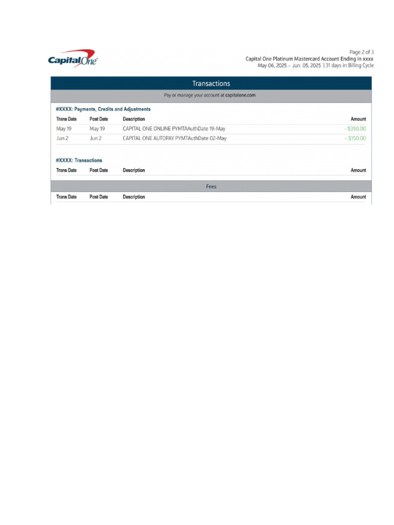 Capital One Payments | PDF