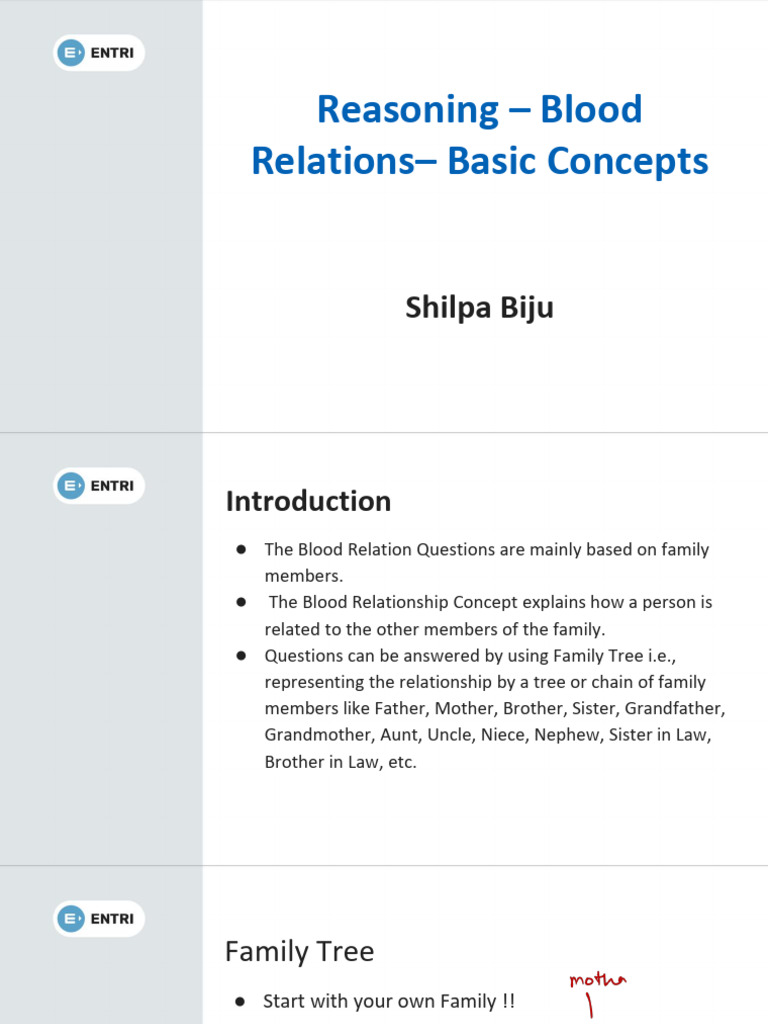 Blood Relations 1 | PDF | Kinship And Descent | Family