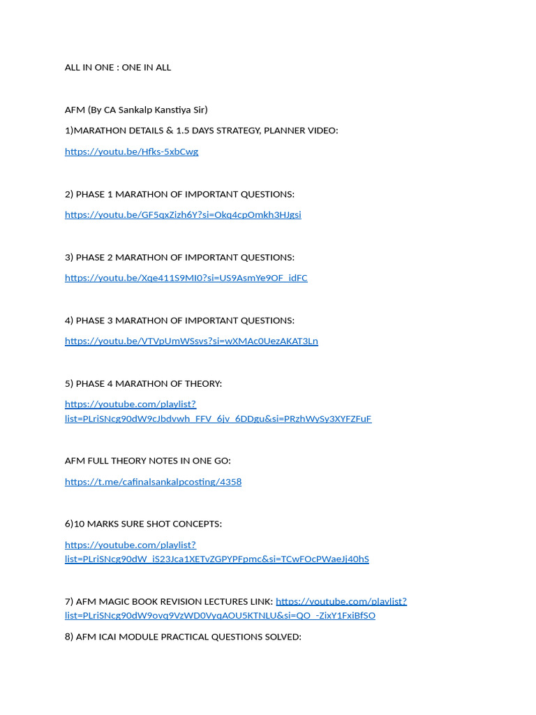 AFM Study Resources and Strategies | PDF