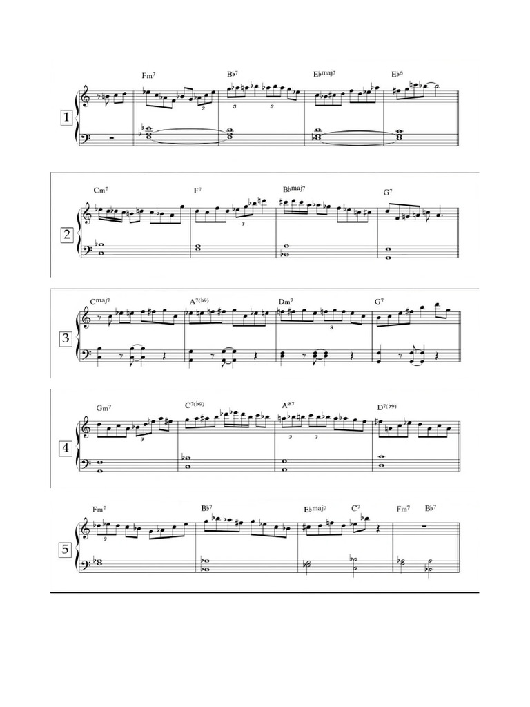 20 piano licks jazz | PDF