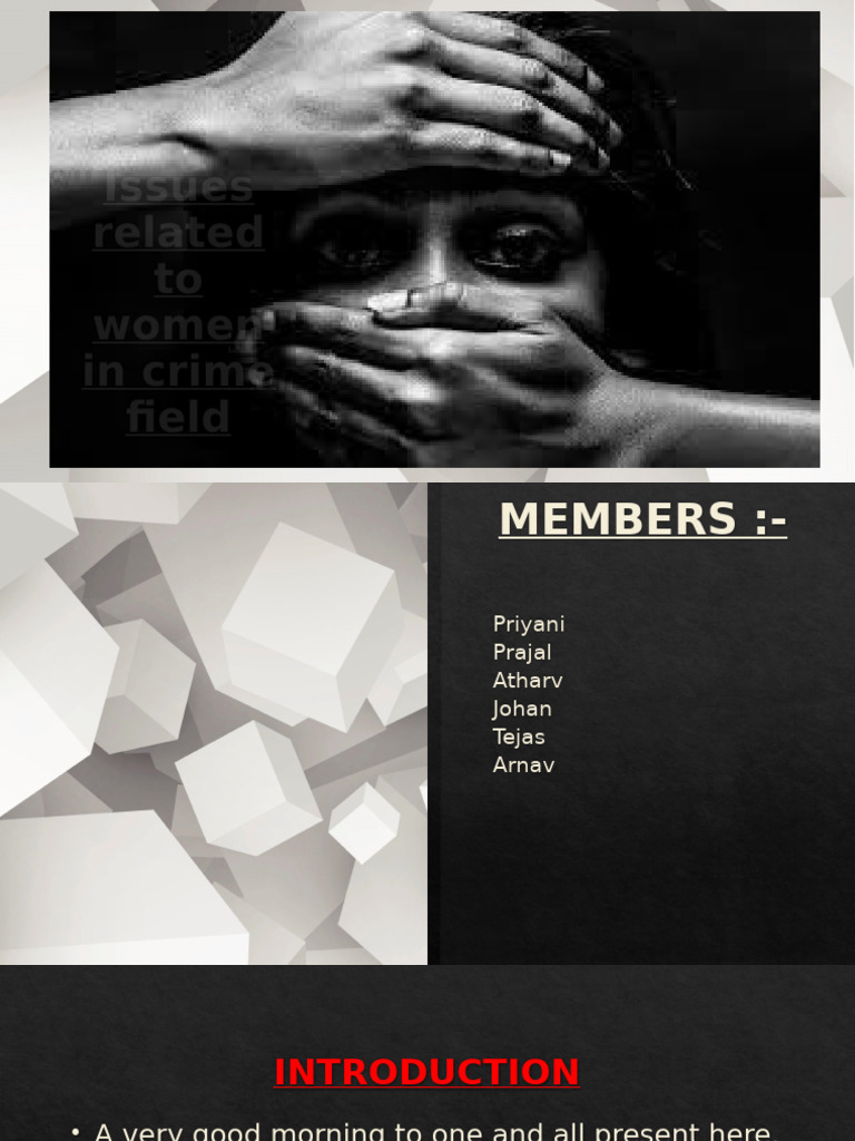 Issues Related To Women in Crime Field (1) - 1 | PDF | Human ...