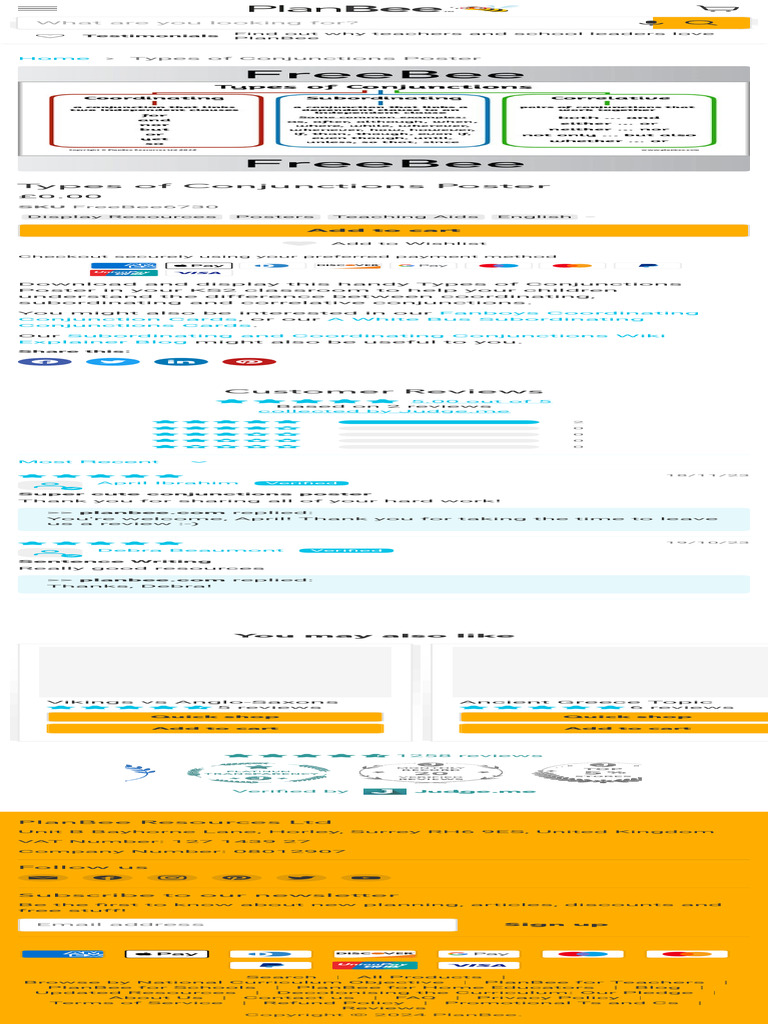 Free Types of Conjunctions Poster | PDF