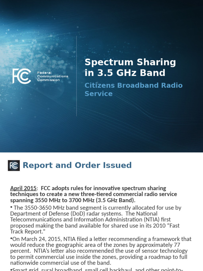 US ECC (15) 002 - USA 3.5Ghz | PDF | Radio Spectrum | Information And ...