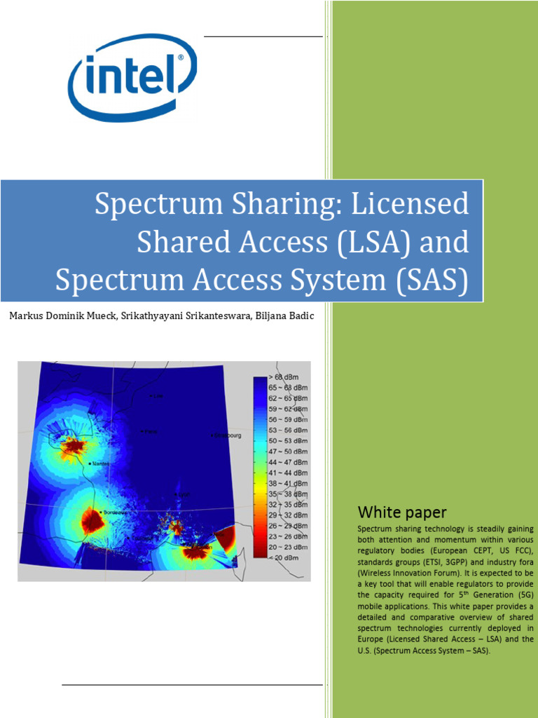 Spectrum Sharing Lsa Sas Paper | PDF | Radio Spectrum | Lte ...