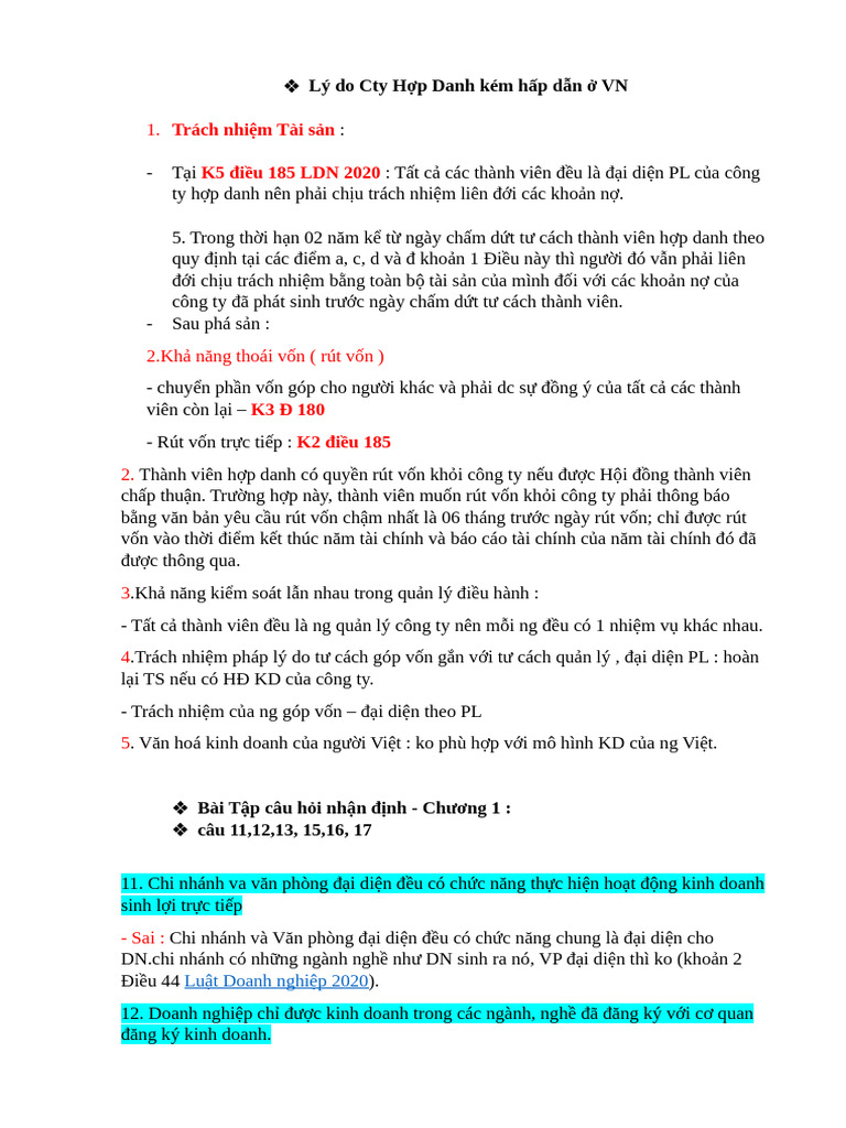 Cty Hop Danh - BT - Lý Do Cty HD Kém Hấp Dẫn ở VN | PDF