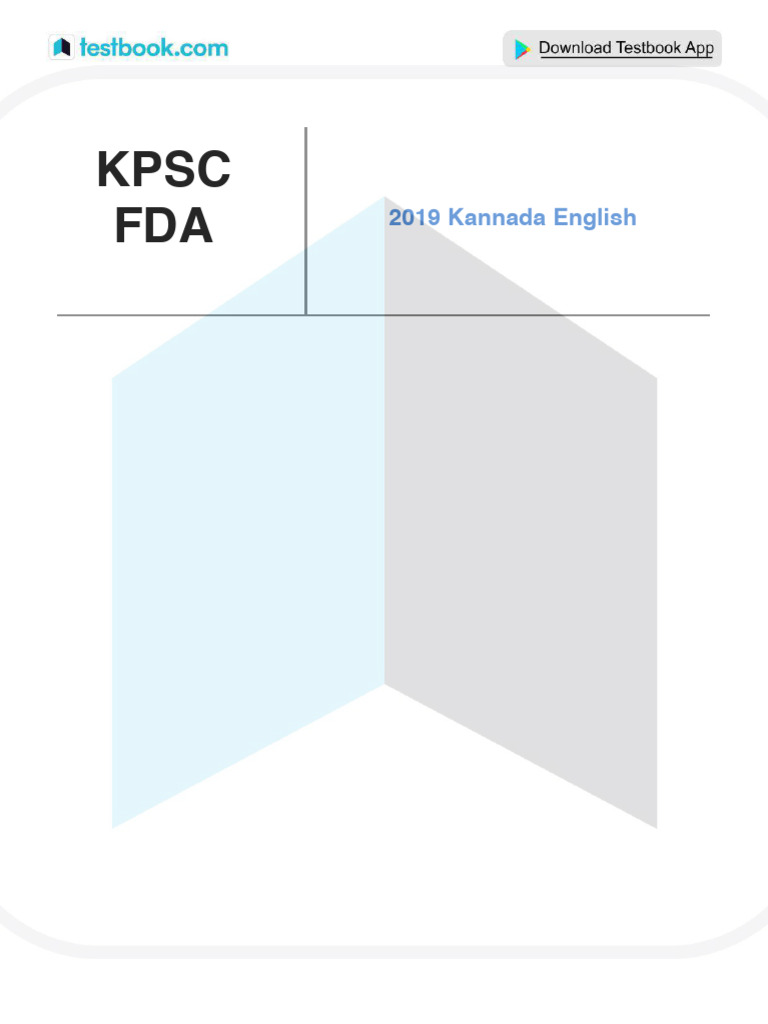 KPSC FDA 2019 Kannada Paper | PDF