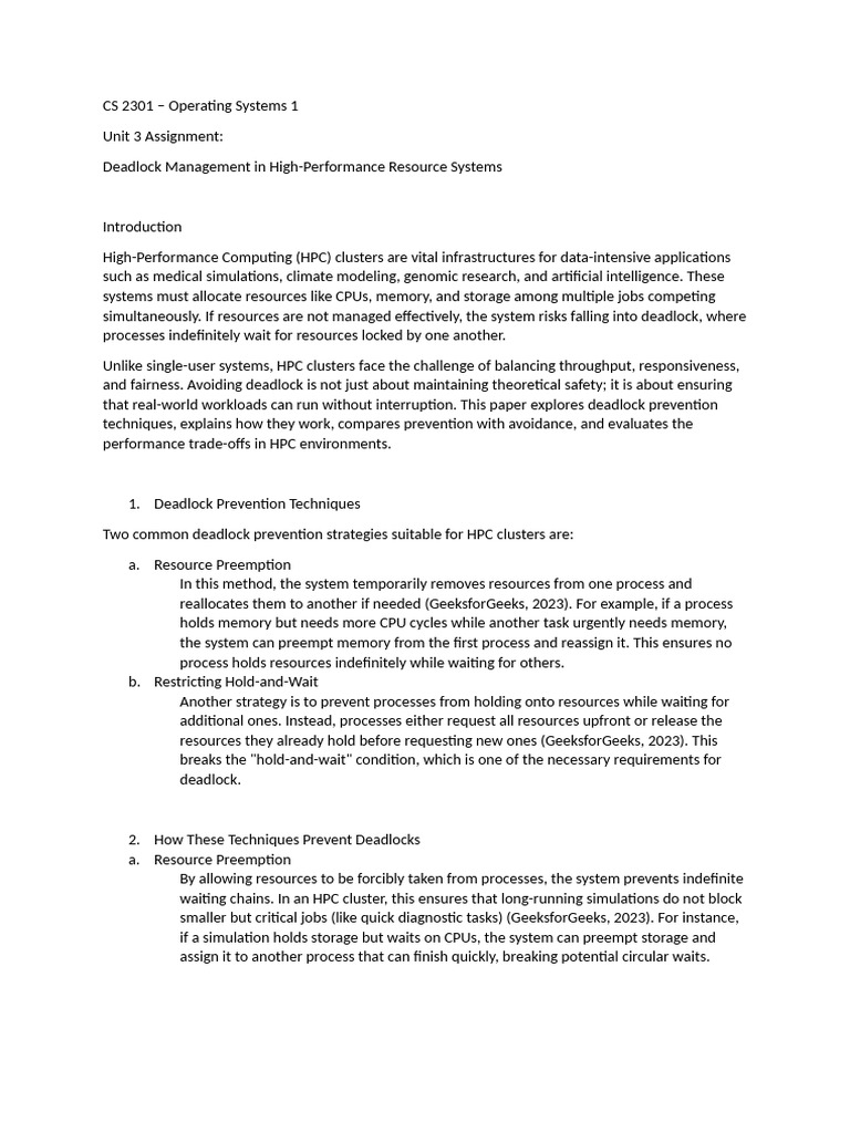 Assignment Activity Unit 3 | PDF | Supercomputer | Central Processing Unit