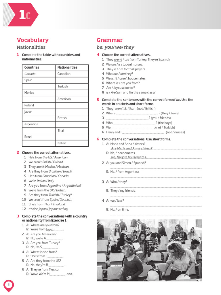 Nationalities and Countries Vocabulary Guide | PDF | Human ...