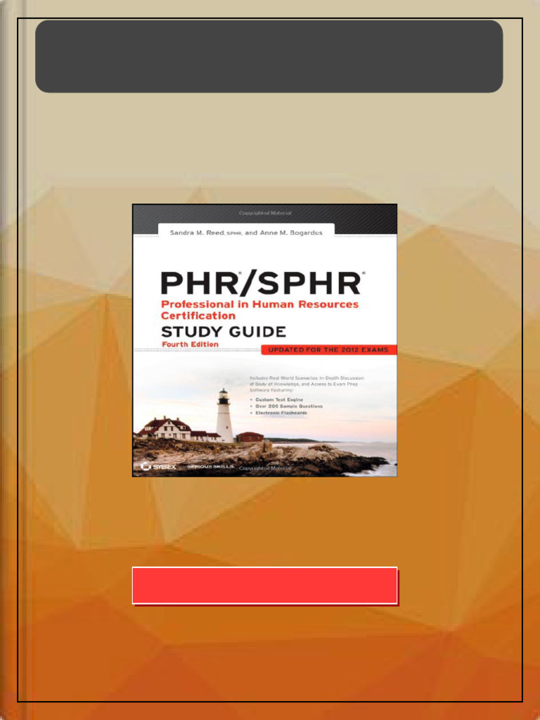 PHR SPHR Professional in Human Resources Certification Study Guide 4th ...